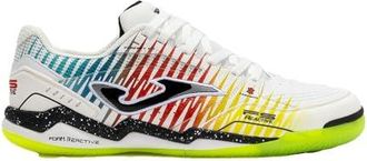 Joma FS Reactive Indoor Chaussures de sport pour football en salle, 39-46 EU, Blanc, jaune, rouge, 43.5 EU Ancho