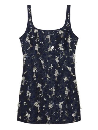 SIMKHAI Verziertes Viva Minikleid aus Jacquard - Blau