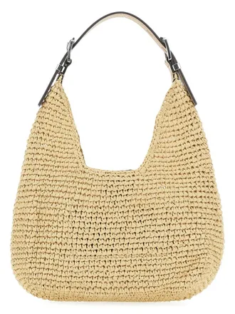 Michael Michael Kors Womens Hobo Bag Nolita Beige Polypropylene Shoulder