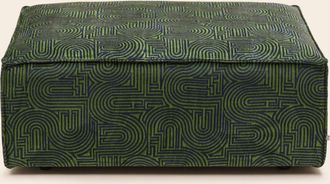 Madura Pouf Dyonis Klark bleu nuit et vert olive - VERT