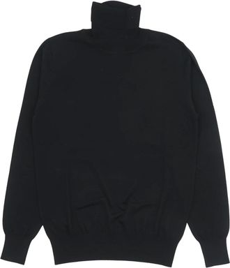 Aspesi Homme, Pulls, Noir, Taille: XL Pull Col Roul&eacute; en Laine M&eacute;rinos