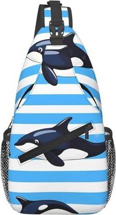 Generic Sacoche Port&eacute; &eacute;paule Requin de loc&eacute;an R&eacute;glable Sac Bandouli&egrave;re L&eacute;ger Sac DEpaule pour Voyage Camping Cyclisme