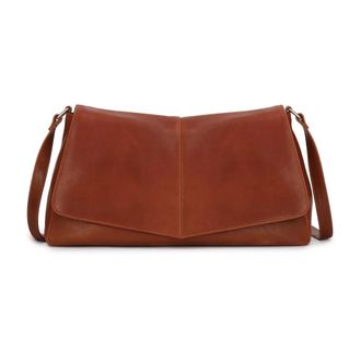 Kazar Hellbraune Lederschultertasche - - Bags - Damen - Braun - ONE SIZE