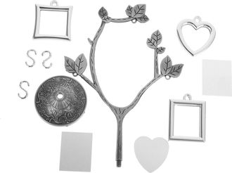 SOLUSTRE DIY Fotohalter Baumschmuck Metallanh&auml;nger Blanko Bilderrahmen Ornament Kreative Wanddekoration f&uuml;r Zuhause Familien Erinnerung Geschenk