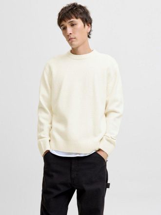 Jack & Jones Rundhalspullover JORNORREBRO KNIT CREW NECK SN Baumwollmischung, locker geschnitten