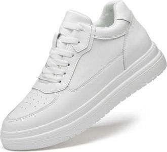 Generic ZBDP Lift Sneakers Homme Chaussures élévateur Hauteur Augmentation de la semelle intérieure 8 cm Blanc Noir Chaussures plus hautes Hommes Loisirs Spor