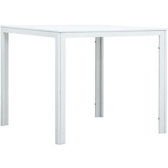 vidaXL Couchtisch Wei&szlig; 78x78x74 cm hdpe Holzoptik Vidaxl