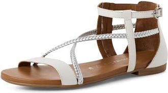 Tamaris Sandales pour Femme, Sandales pour Femme, Semelle int&eacute;rieure TOUCHit, White Combi, 40 EU