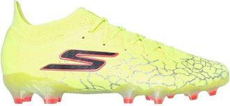 Skechers Crackle-Effekt Fu&szlig;ballschuhe mit festem Boden f&uuml;r Herren (Gelb/Schwarz)