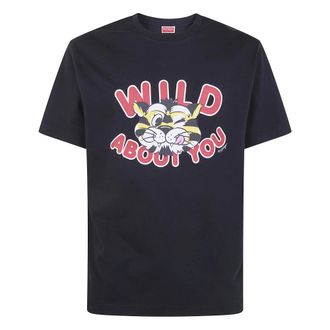 Kenzo Homme, Tops, Noir, Taille: XL Wild Tiger Classic T-Shirt