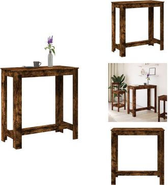 vidaXL Vidaxl - Bartisch R&auml;uchereiche 102x50x103,5 cm Holzwerkstoff - Bartisch - Bartische - Stehtisch - Kneipentisch