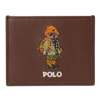 Polo Ralph Lauren Porte-cartes en cuir Bear - Homme - Accessoires - Brun - Taille: ONE Size