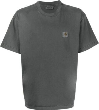 Carhartt Work in Progress Homme, Tops, Noir, Taille: S Logo cotton T-shirt