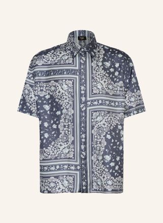 Fendi Resorthemd Relaxed Fit Aus Seide blau