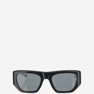 Saint Laurent Womens Square Logo Sunglasses Black Frame Acetate; Lenses Nylon