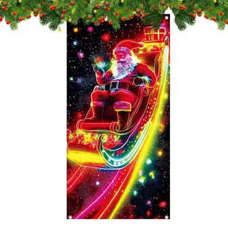 Generico T&uuml;rschild Weihnachtsmann, 90 x 180 cm, Weihnachtsdekoration, UV-fluoreszierender Hintergrund, f&uuml;r Hauptbesitzer, Gastgeber, Versammlungen, Mehrzweckan