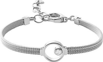 Skagen Bracelet Pour Femmes Kariana, 16,5 Cm De Longueur, 4 Cm DExtension Bracelet En Maille DAcier Inoxydable Argenté, SKJ0834040