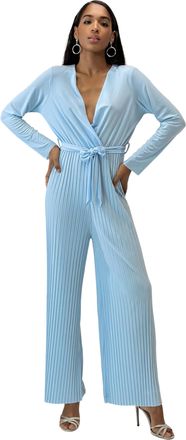 Elara Damen Long-Sleeve Jumpsuit 1224 Lightblue