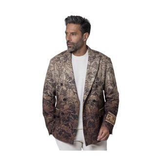 Pierre-Louis Mascia Blumiger Brauner Blazer - - Jackets - Herren - Mehrfarbig - XS