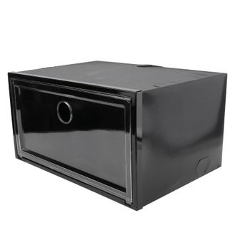 NUOBESTY Schuhaufbewahrungsbox Kunststoff Transparent mit Seitlicher &Ouml;ffnung Gro&szlig;er Schuh Organizer Aufbewahrungskoffer f&uuml;r Zuhause Stapelbarer Staubschutz Sch