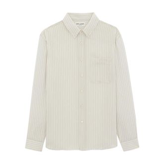 Saint Laurent Cassandre Hemd - - Shirts - Herren - Wei&szlig; - XL