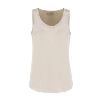 Brunello Cucinelli Seidensatin Sporttop - - Tops - Damen - Beige - L