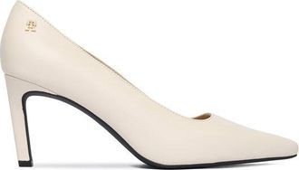 Tommy Hilfiger Pumps Th Logo Lth Pump Slanted Hl FW0FW09008 Écru
