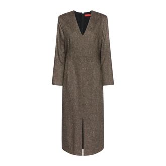 Elena Miro 7047P0 Midi Kleid - - Dresses - Damen - Braun - XL