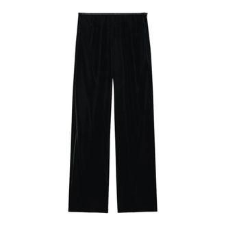 Emporio Armani Velvet Palazzo Hosen - - Trousers - Damen - Blau - M