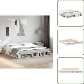 vidaXL Bettgestell Wei&szlig; 200x200 cm Holzwerkstoff - Holzbettfassungen - Doppelbett - Wei&szlig;er Schlafraum - Stauraumbett - Lattenrost