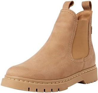 Tamaris Bottines Chelsea pour femme 1-25829-43 Beige Nubuc Taille 38 EU, Beige nubuck, 38 EU