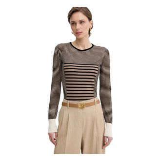 Elisabetta Franchi Strickoberteil mit Streifenmix - - Tops - Damen - Braun - S