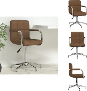 vidaXL Vidaxl - Bürostuhl Drehbar Braun Stoff - Bürostuhl - Bürostühle - Stuhl - Stühle