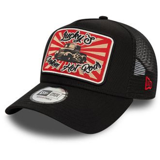 New Era A-Frame Mesh Trucker Cap - HOT Rod schwarz