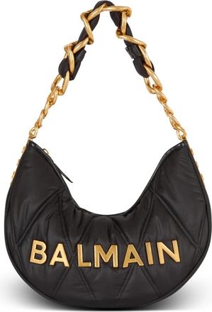 Balmain Tasche 1945 Soft Moon aus gestepptem Nylon mit Diamond-Muster - - Bags - Herren - Schwarzk - ONE SIZE