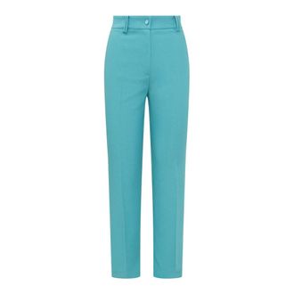 Hebe Studio Taillierte High-Waist-Hose - - Trousers - Damen - Gr&uuml;n - S