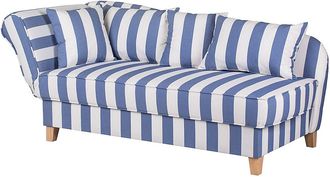 Maison Belfort home24 Recamiere I Webstoff Blau/Blau Webstoff 193 x 82 x 91cm Armlehne davorstehend links Landhaus