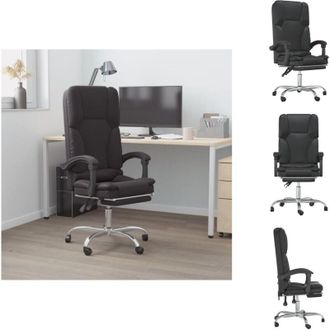 vidaXL B&uuml;rostuhl mit Massagefunktion Schwarz Kunstleder - Massierender B&uuml;rostuhl - Ergonomischer B&uuml;rostuhl - Schreibtischstuhl - Gamingstuhl