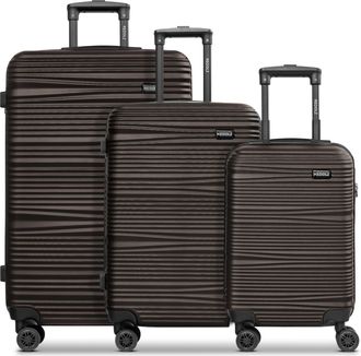 Redolz Hartschalen Koffer-Set 3-teilig | Leichte Reise-Trolleys aus hochwertigem, robustem ABS-Material | Ultra-leicht f&uuml;r Damen & Herren | 4 Doppelrollen & 