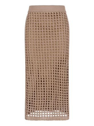 Max Mara Maxi Net Cotton Skirt