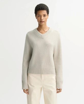 Soft Goat Femme, Pulls, Beige, Taille: 42 FR Pull en cachemire avec encolure coeur