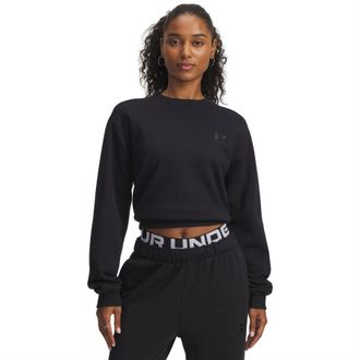 Under Armour Vida Kurzes Sweatshirt f&uuml;r Damen, Fleece (Schwarz)