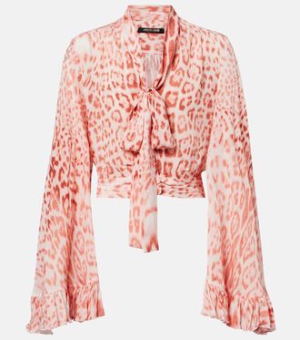 Roberto Cavalli Bedruckte Bluse aus Jersey