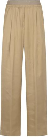 PESERICO Femme, Pantalons, Beige, Taille: 42 FR Pantalon &agrave; taille &eacute;lastiqu&eacute;e