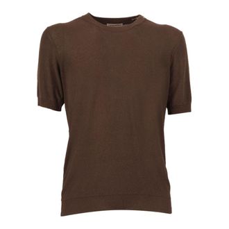 KANGRA Girocollo M/Manica Rasata Calata - - Knitwear - Herren - Braun - M