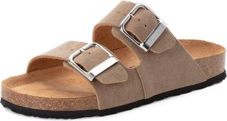 Tamaris Damen Fu&szlig;bett Pantolette flach, beige, 38 EU