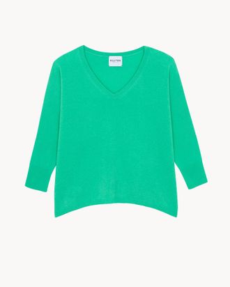 Kujten Pull cachemire femme col V oversize - Pull Minie