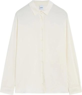 Aspesi Femme, Blouses et Chemises, Beige, Taille: 38 FR Chemise en Cr&ecirc;pe de Chine de Soie