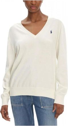 Ralph Lauren Femme, Pulls, Beige, Taille: 42 FR V-neck Tricots