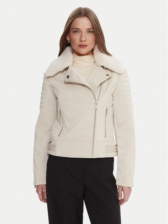 Guess Bikerjacke W5BL35 W2820 &Eacute;cru Regular Fit